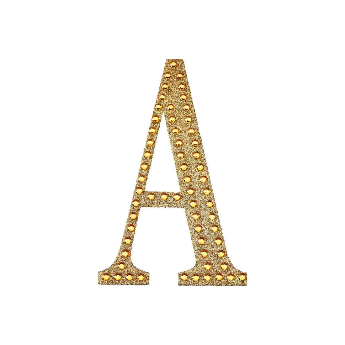 8" Rhinestone Sticker Letters "A" Gold | eFavormart