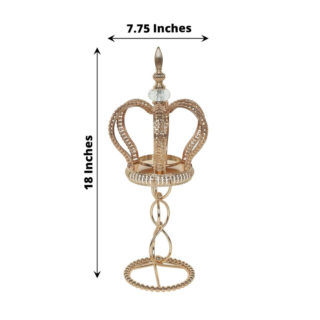 Gold Crown Spiral Candle Holder 18" | eFavormart
