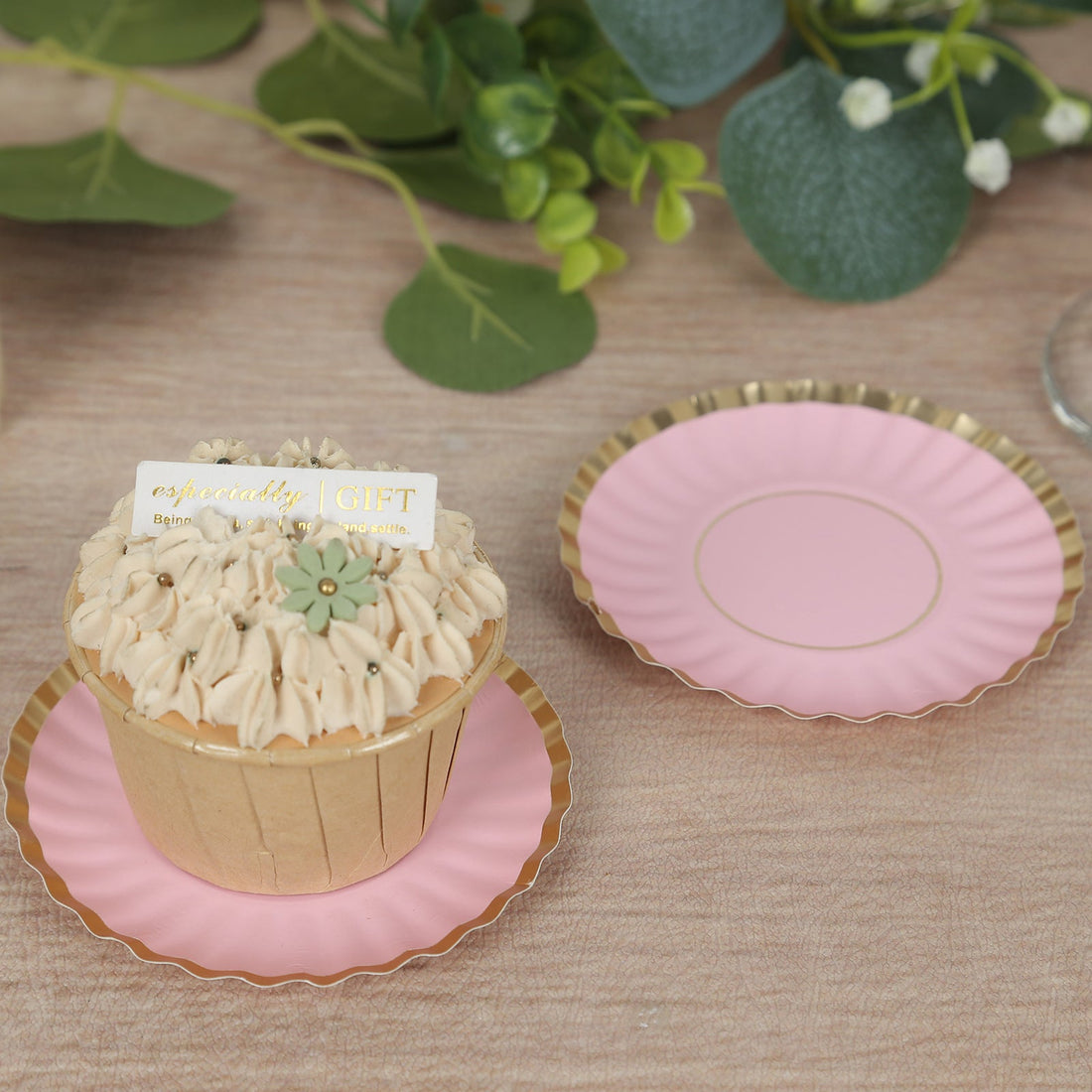 Paper Round Mini Dessert Plates 3.5" Blush | eFavormart