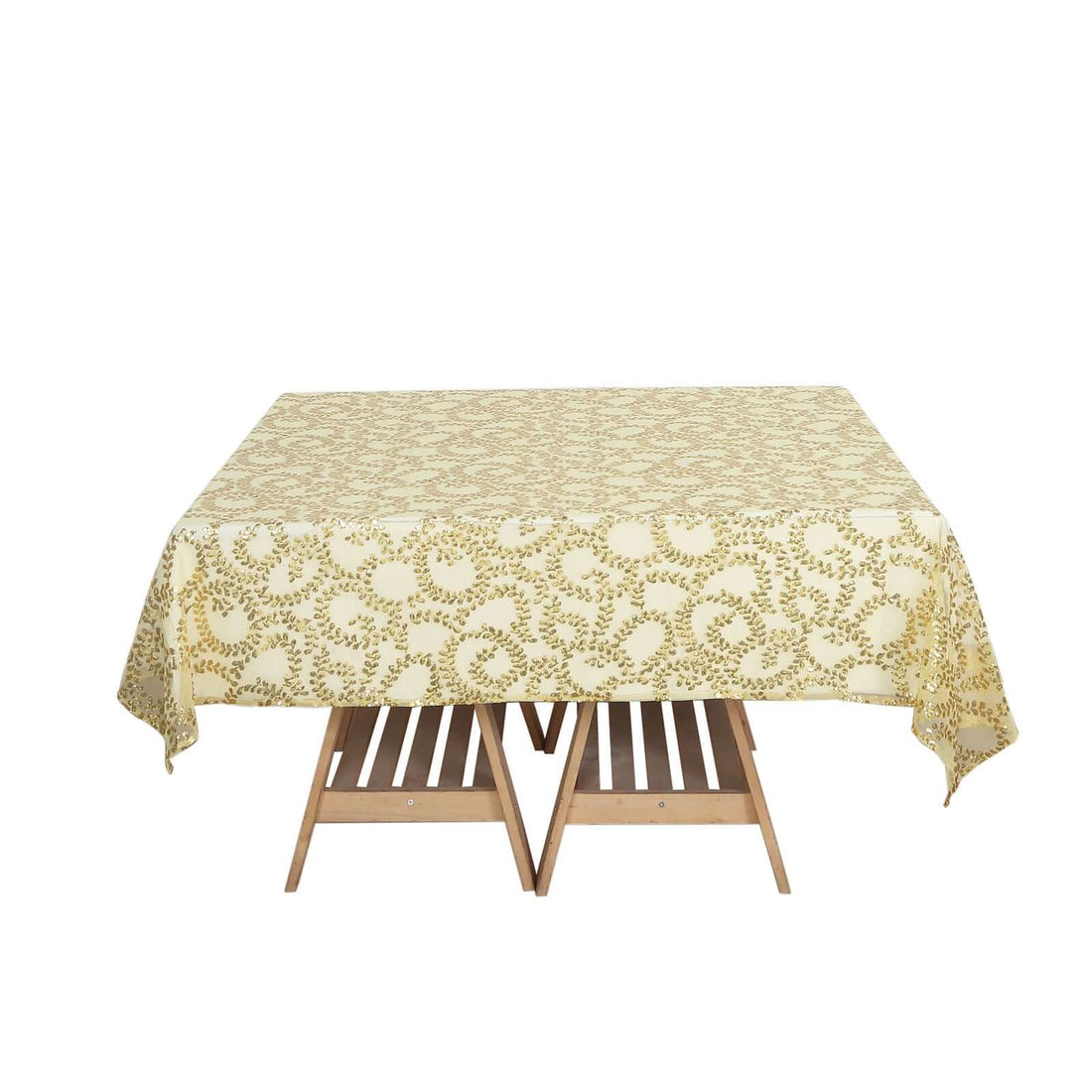 Tulle Table Overlay 72"x72" Gold | eFavormart