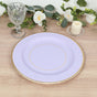 Lavender Round Charger Plates 13" with Gold Rim | eFavormart