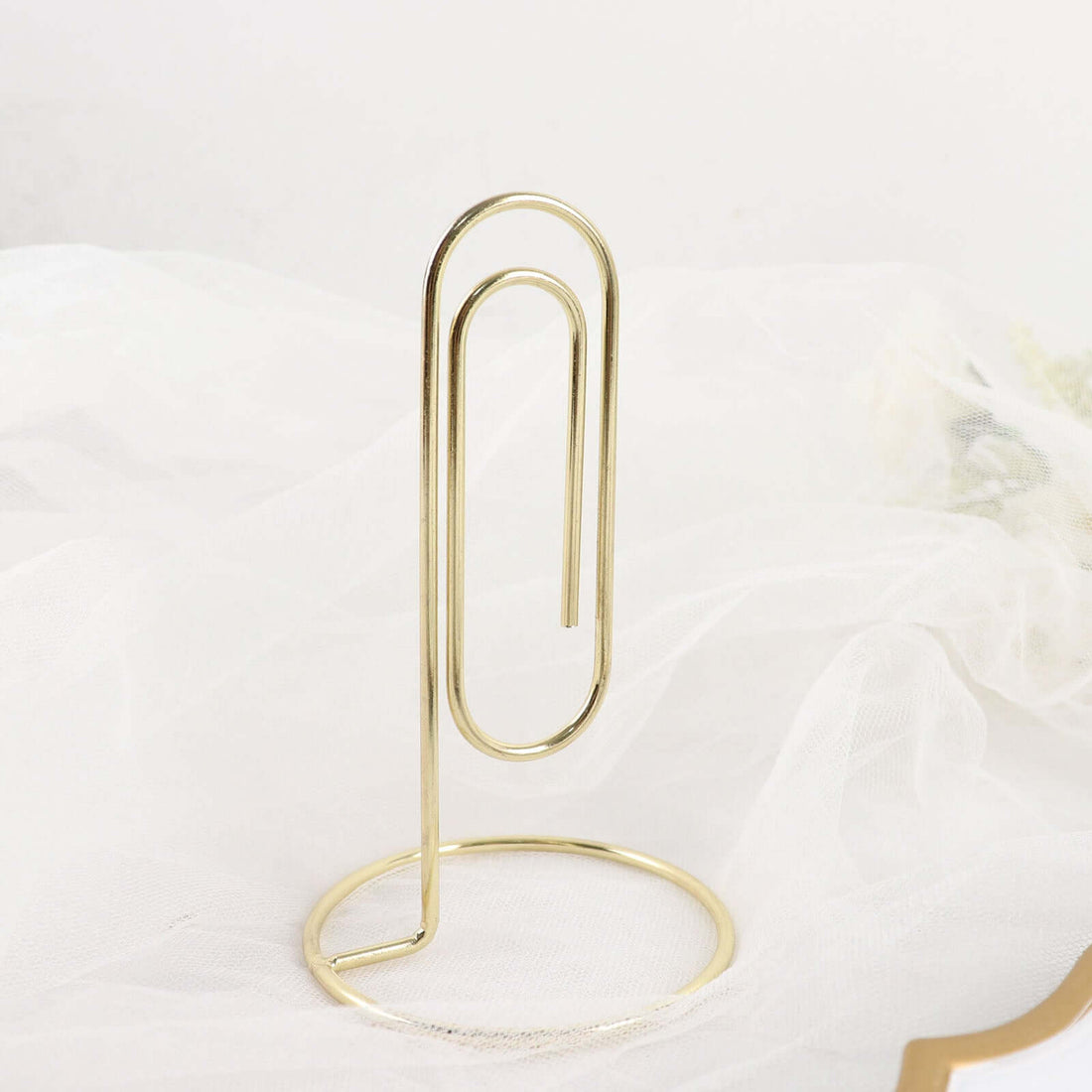 Gold Paperclip Card Holder Stands 5 Pack | eFavormart