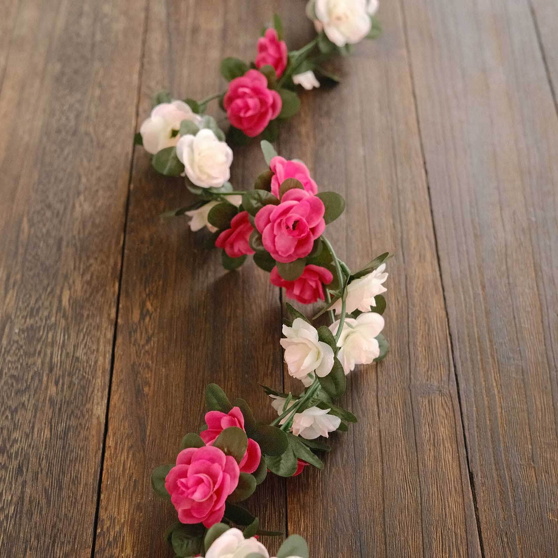 2-Pack Blush Fuchsia Silk Mini Rose Vines | eFavormart