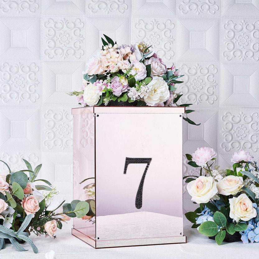 6" Rhinestone Sticker Numbers "7" Black | eFavormart