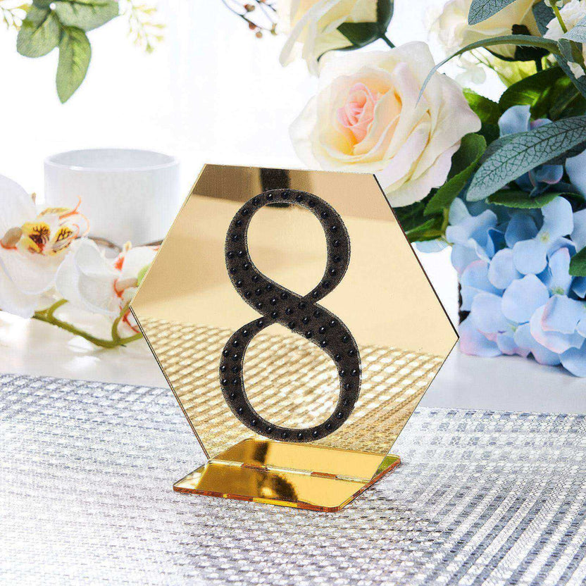 4" Rhinestone Sticker Numbers "8" Black | eFavormart