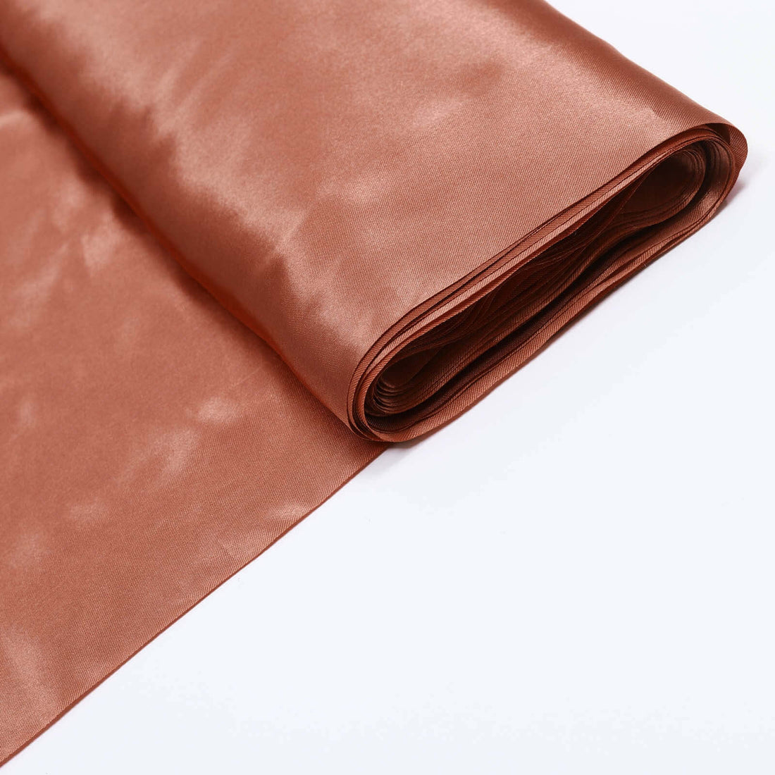 Terracotta Rust Satin Fabric Bolt 10 Yards | eFavormart