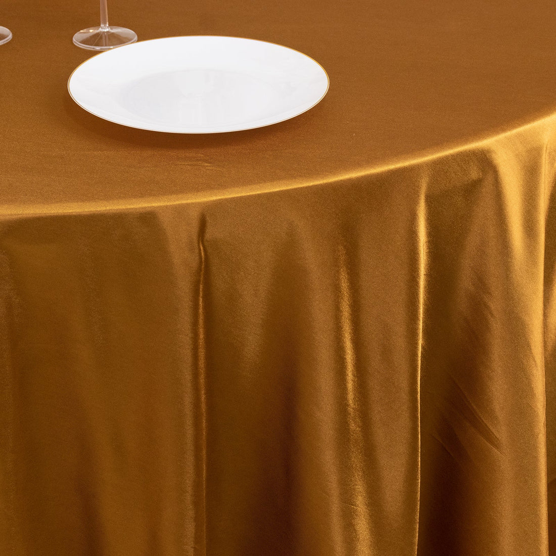 Scuba Round Tablecloth 108" Gold | eFavormart
