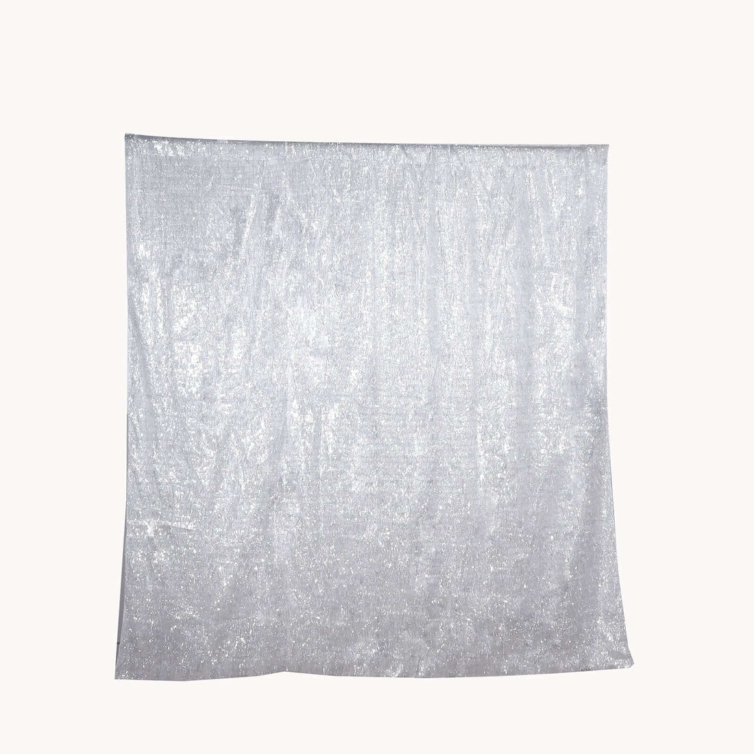 8ft Silver Metallic Fringe Shag Backdrop Curtain | eFavormart