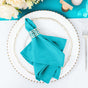 Polyester Dinner Napkins 17"x17" Turquoise | eFavormart