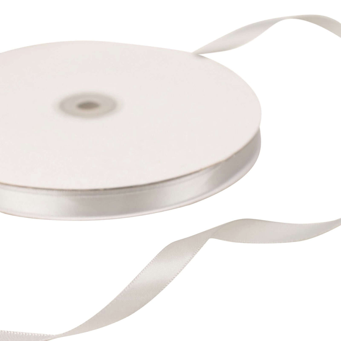 100 Yards Silver Satin Ribbon 3/8" | eFavormart