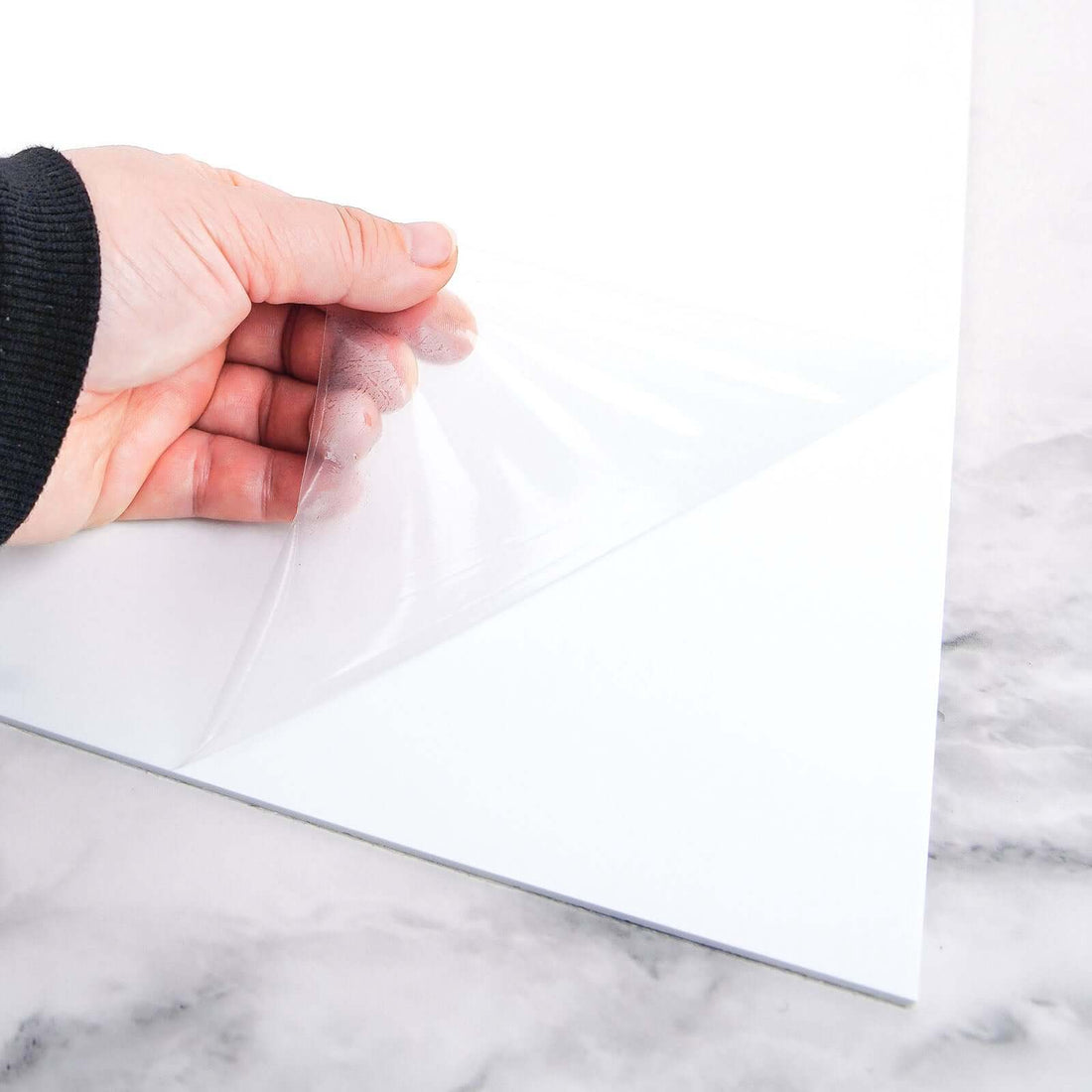 Set of 4 Acrylic Square Plexiglass Sheets White | eFavormart