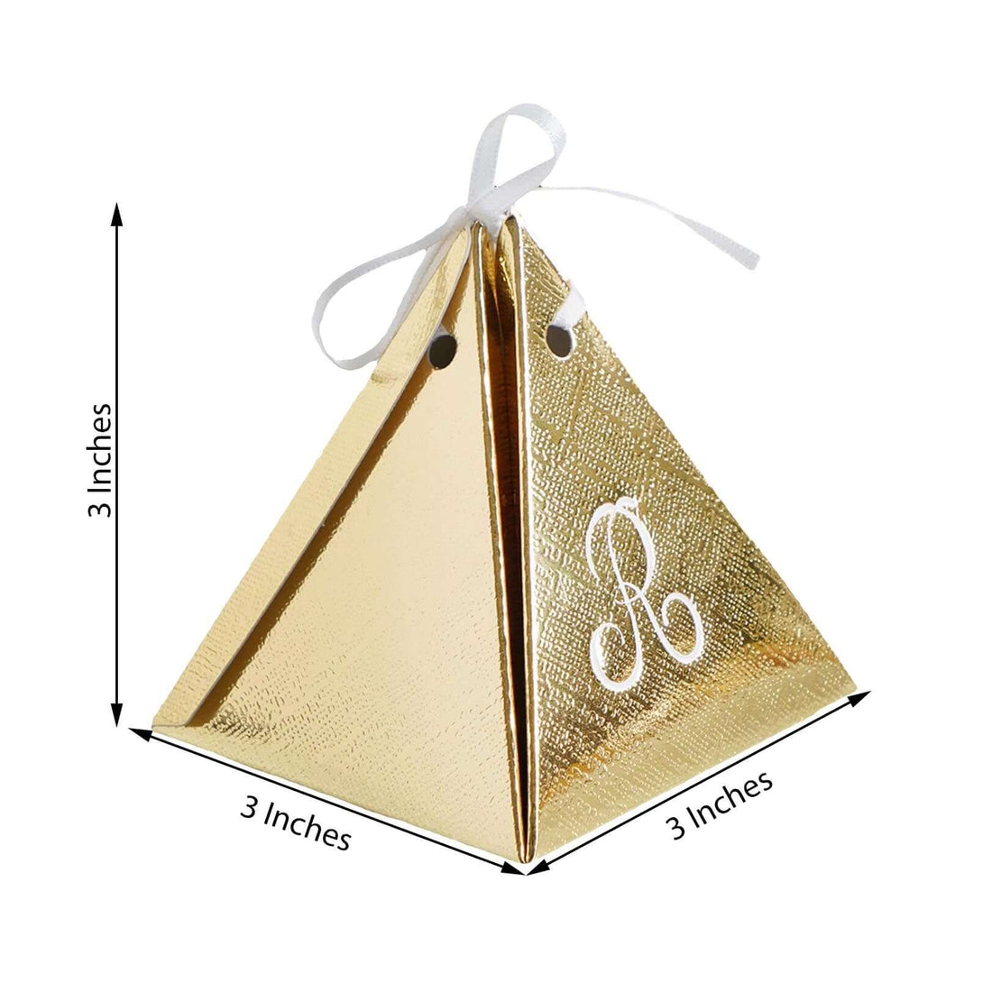 100-Pack Pyramid Monogram Favor Boxes | eFavormart