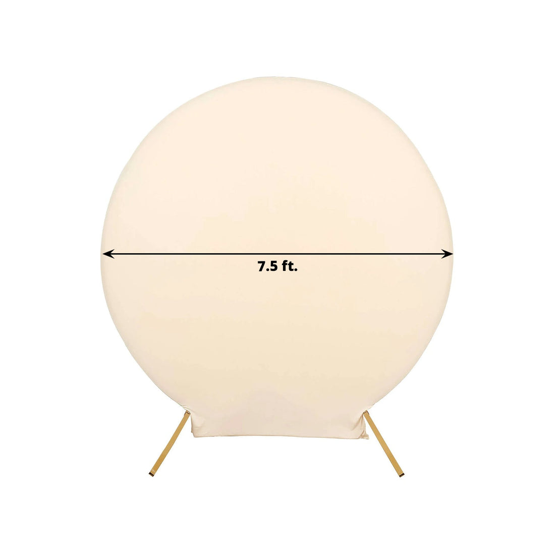 7.5ft Matte Beige Round Spandex Backdrop | eFavormart