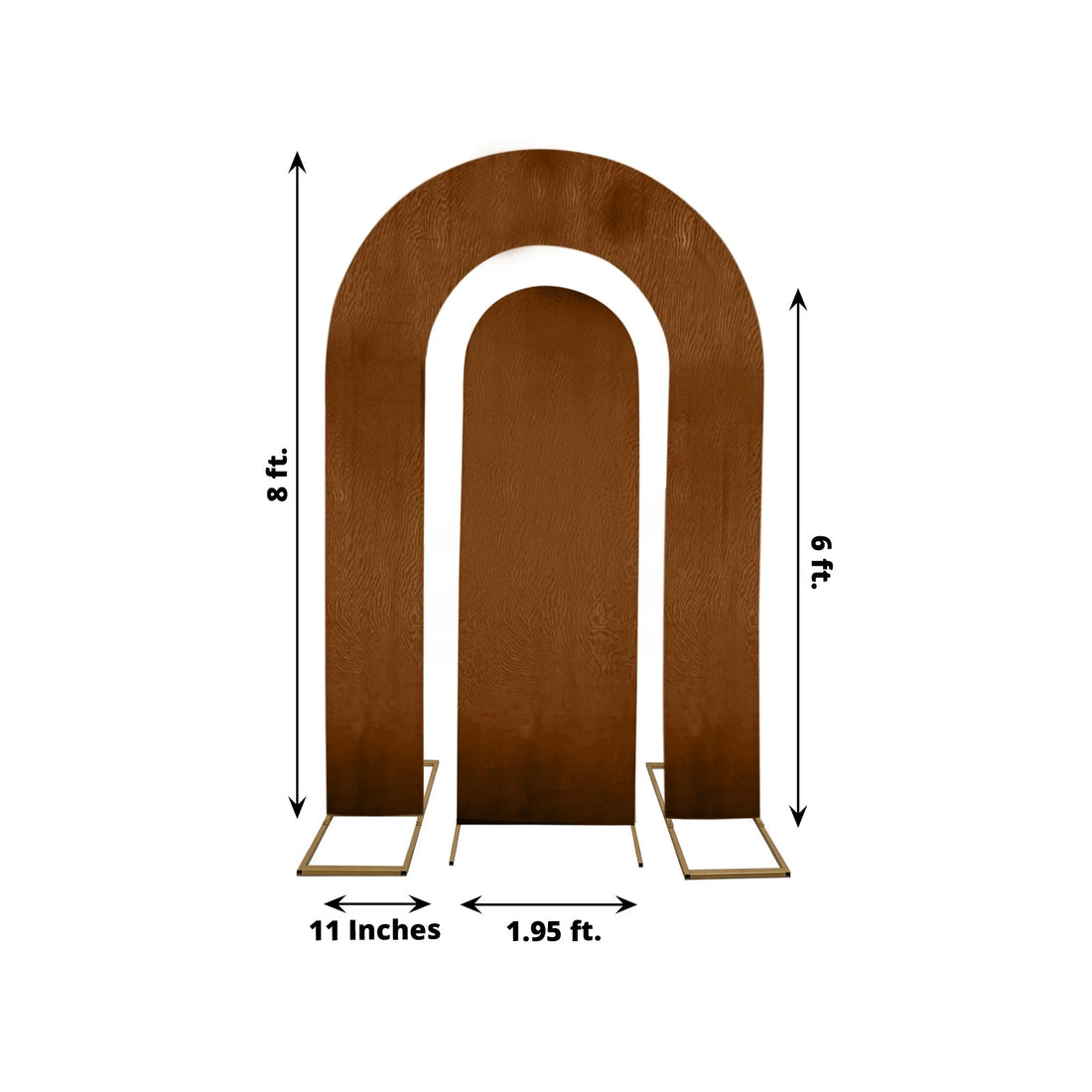 Brown Spandex Chiara Arch Covers 6ft 8ft | eFavormart