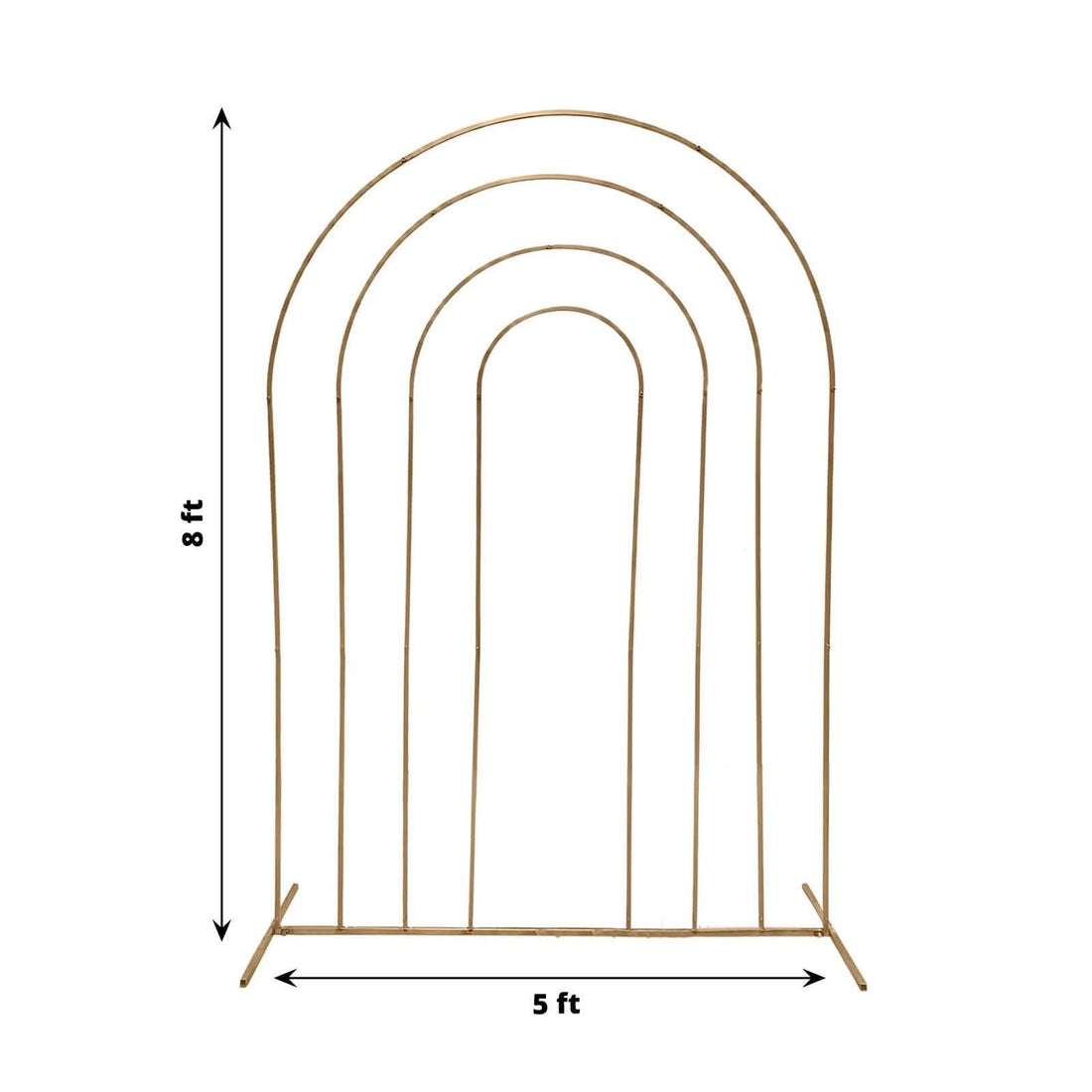 Gold Metal Round Chiara Backdrop Stand 8ft | eFavormart