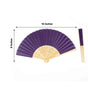 5-Pack Purple Asian Silk Folding Fans | eFavormart