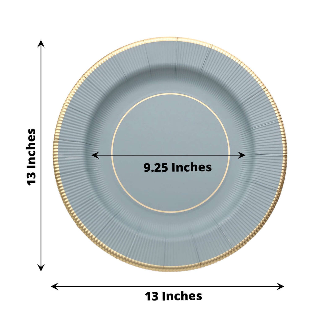 Sunray Paper Charger Plates 13" Dusty Blue | eFavormart