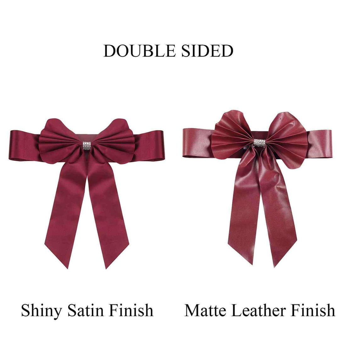 Buckles Satin Chair Sashes Burgundy | eFavormart