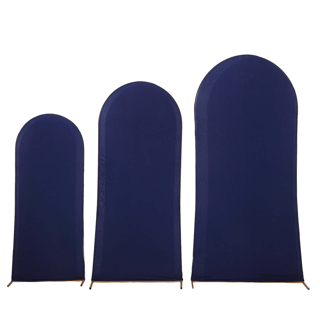 Matte Navy Blue Spandex Arch Covers Set | eFavormart
