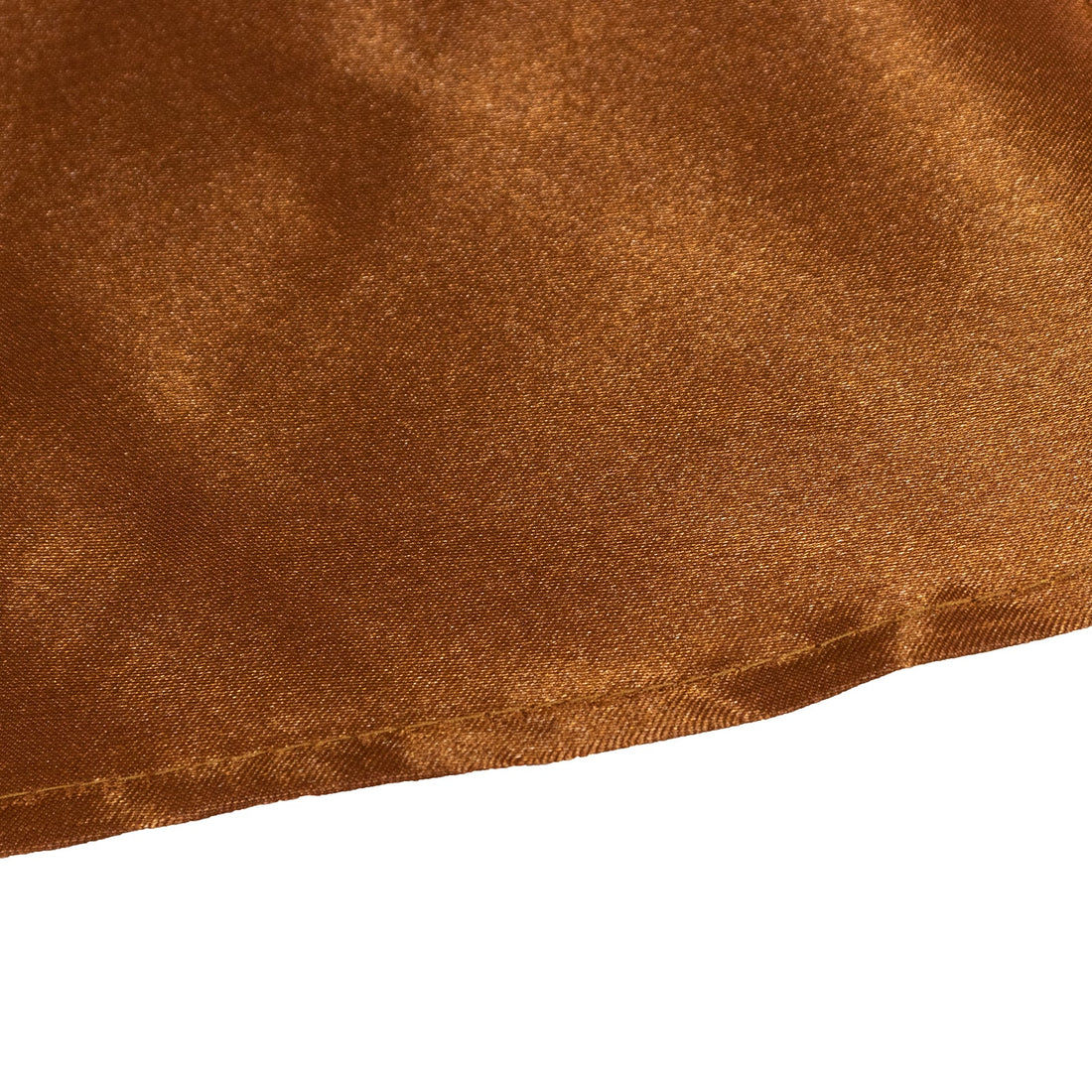 Satin Round Tablecloth 132" Cinnamon Brown | eFavormart