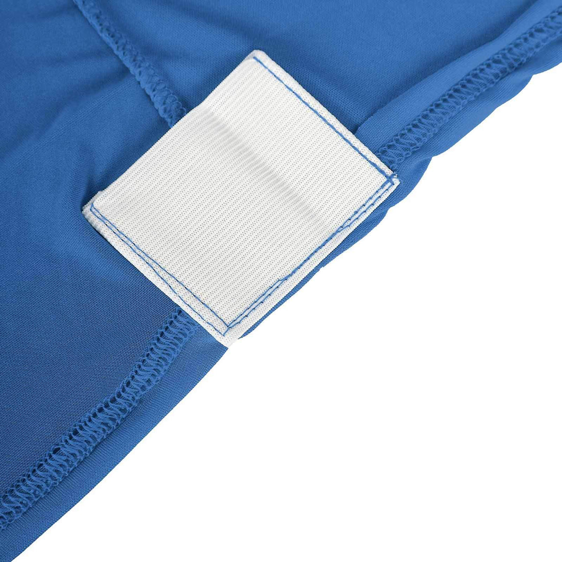 96x30 Spandex Rect Cover Open Back Royal Blue | eFavormart