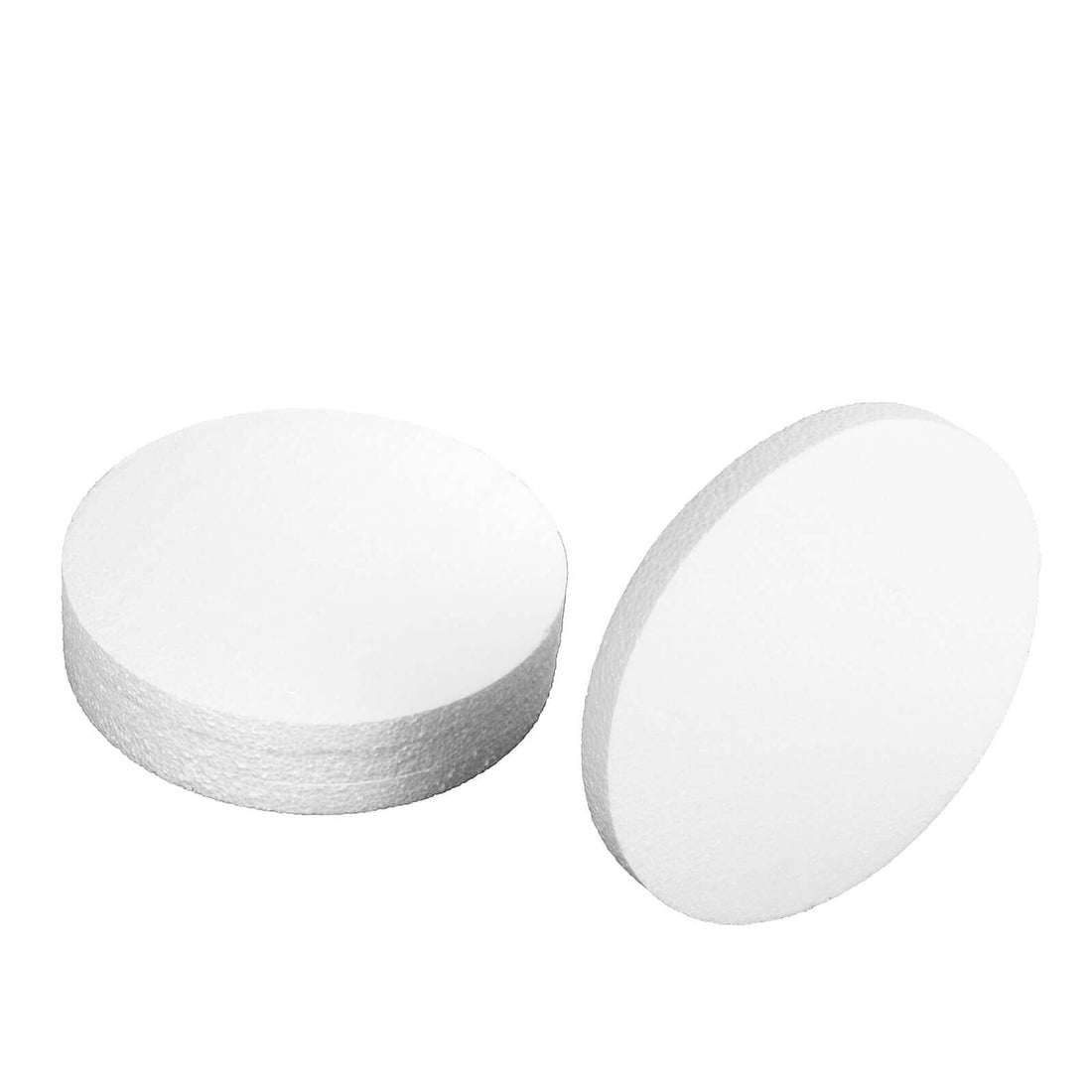 12-Pack 10" White Styrofoam Disc Craft Supplies | eFavormart
