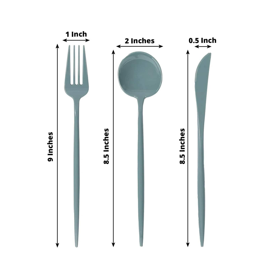 Premium Dusty Blue Disposable Utensils | eFavormart