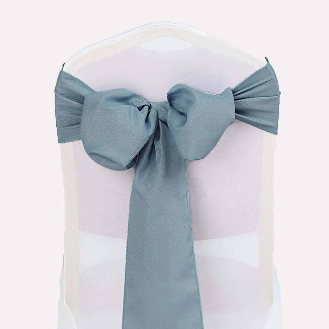 Polyester Chair Sashes 6"x108" Dusty Blue | eFavormart