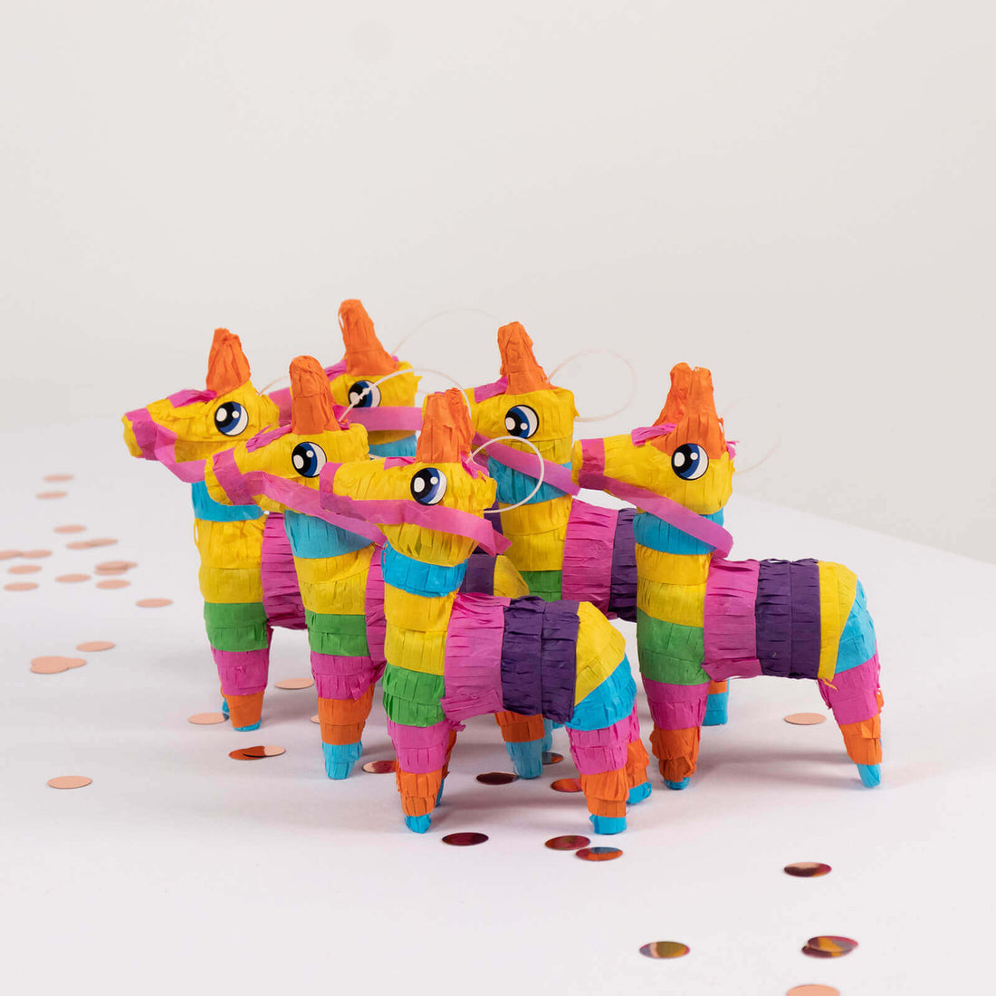 3 Pack Colorful Mini Donkey Piñatas | eFavormart