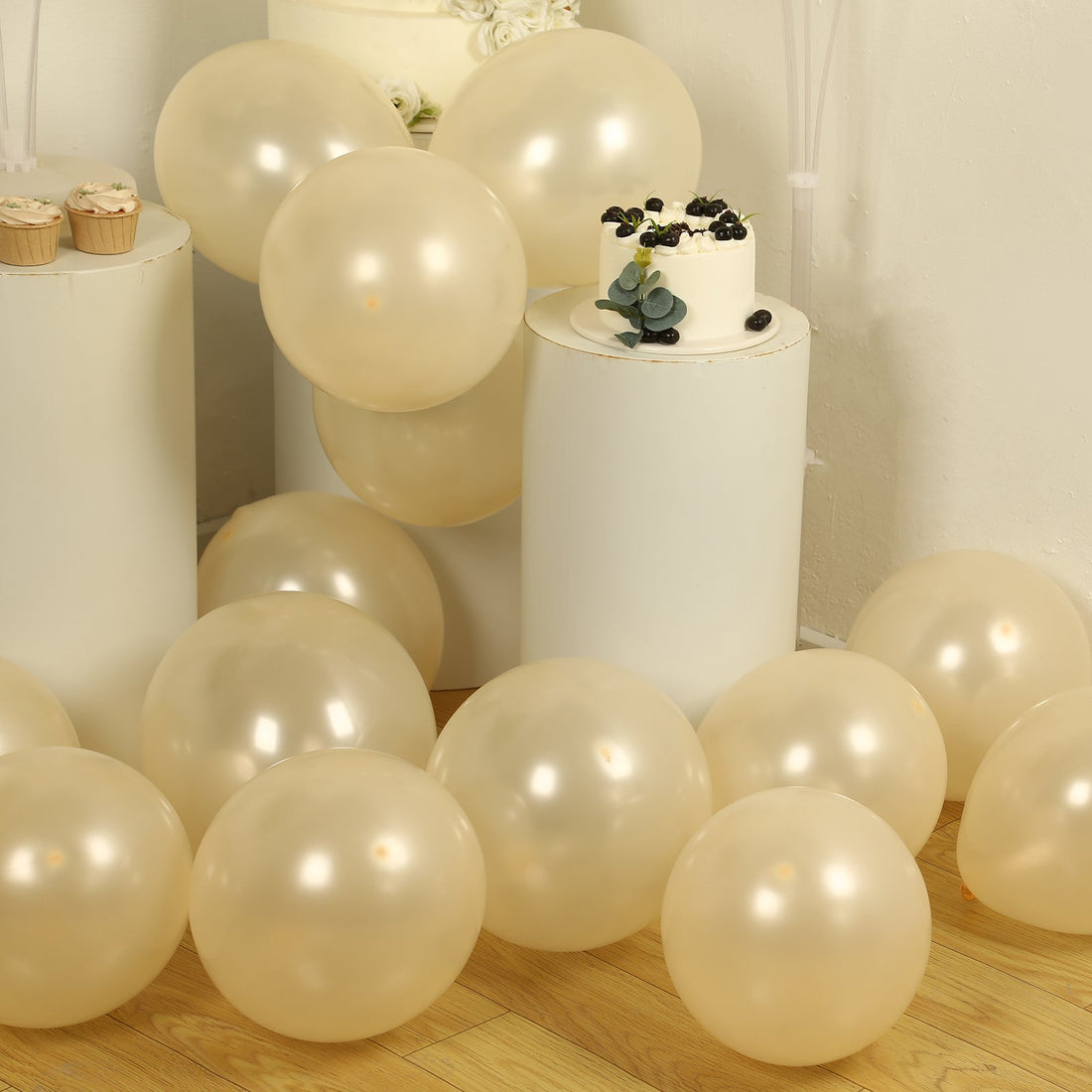 12" Pastel Cream Biodegradable Latex Balloons | eFavormart