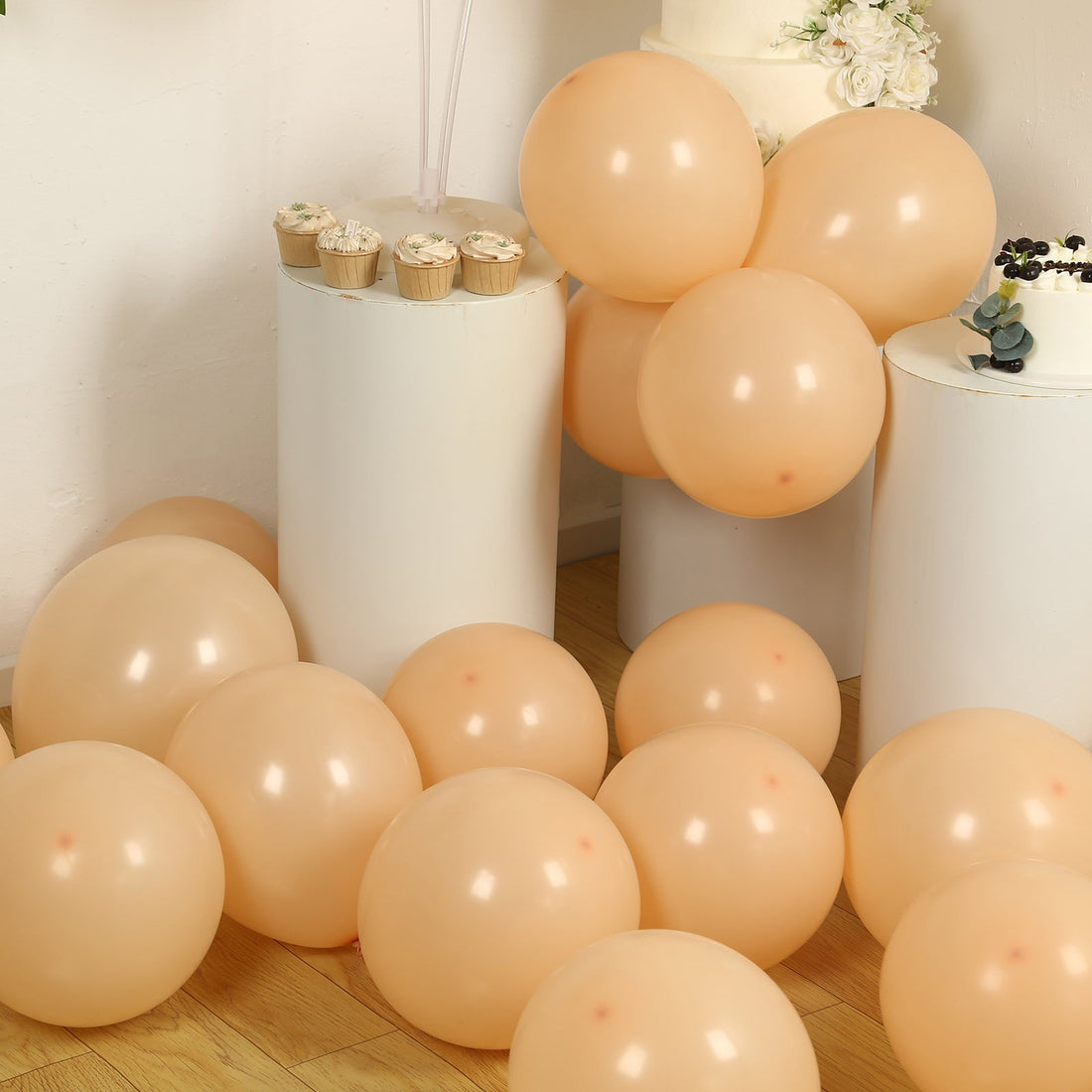 12" Pastel Peach Biodegradable Latex Balloons | eFavormart