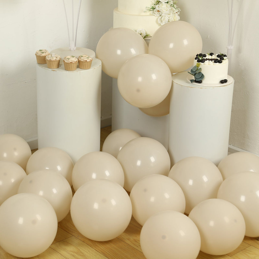 12" Pastel Beige Biodegradable Balloons | eFavormart