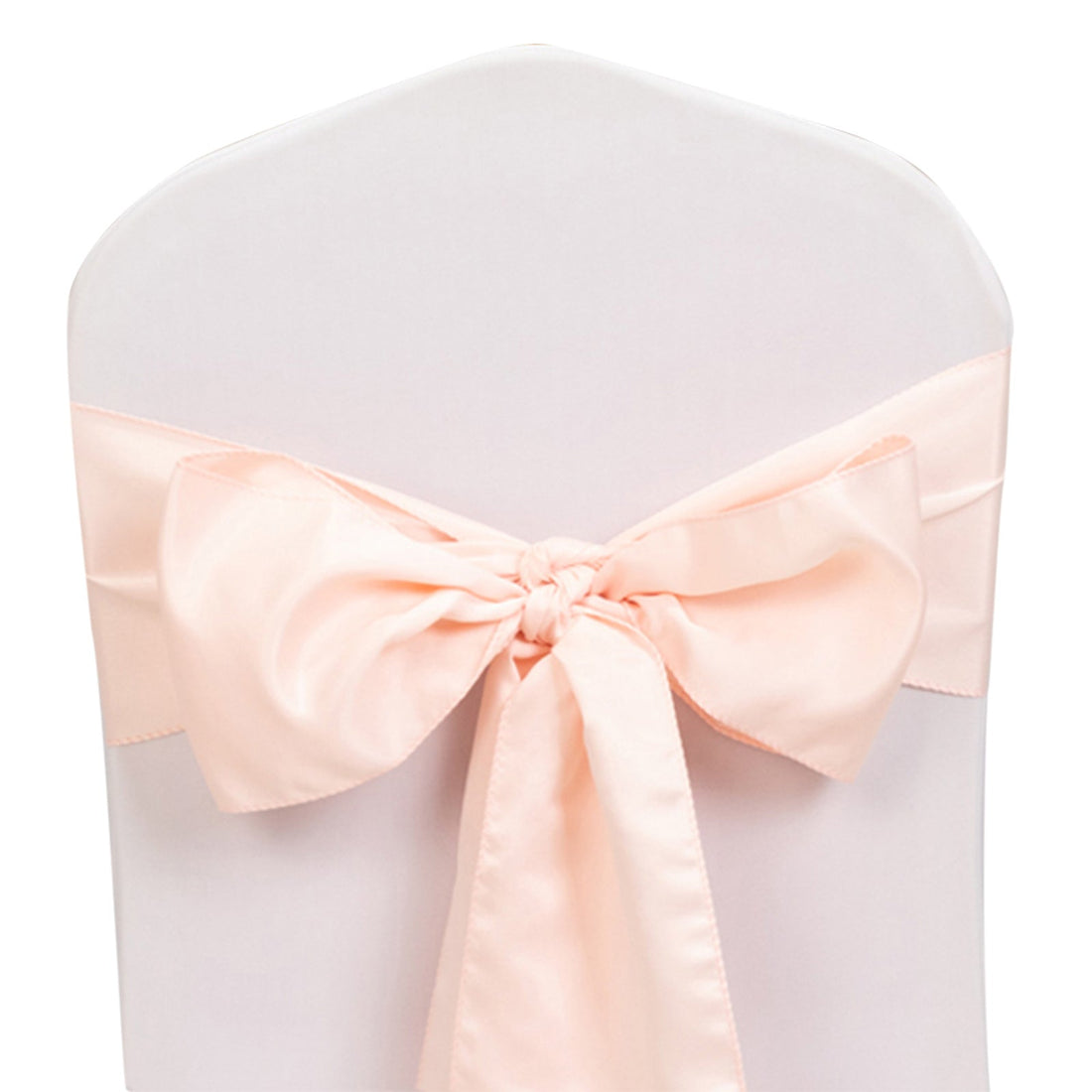 Lamour Satin Chair Sashes 6"x106" Blush | eFavormart