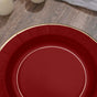 25pk 10in Paper Dinner Plates 350GSM Burgundy | eFavormart