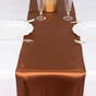Satin Table Runner 12"x108" Cinnamon Brown | eFavormart