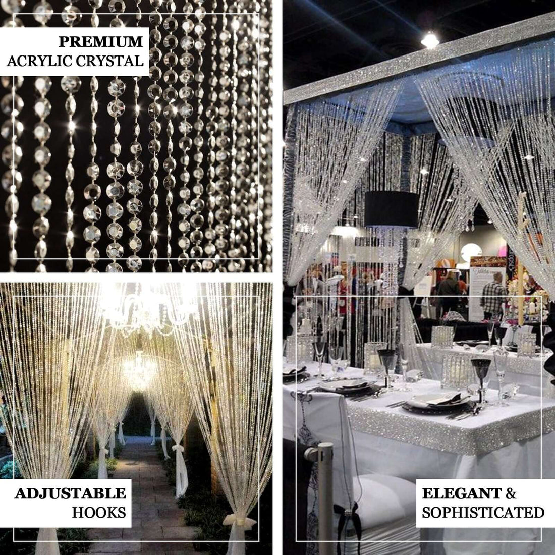 12ft Crystal Diamond Beaded Curtain | eFavormart