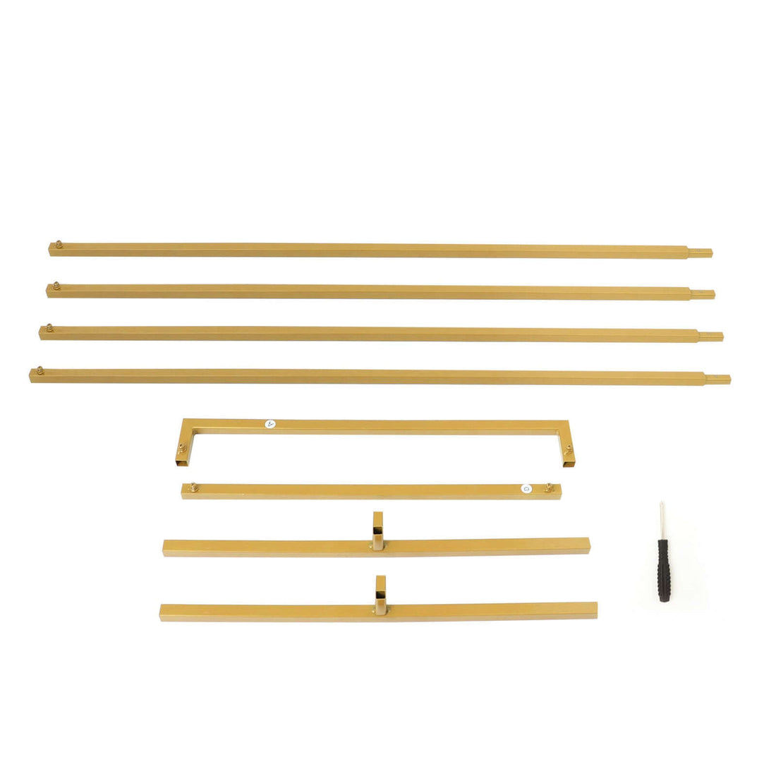 Slim Gold Metal Rectangular Backdrop Stand 6.5ft | eFavormart