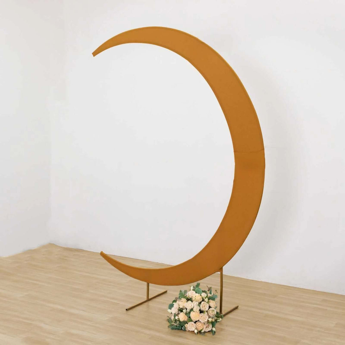 Gold Spandex Crescent Moon Backdrop Stand Cover | eFavormart