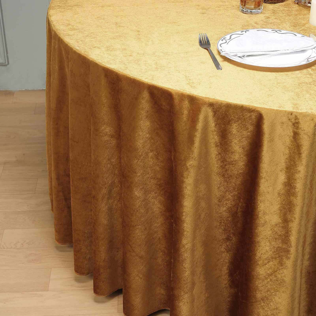 Velvet Round Tablecloth 120
