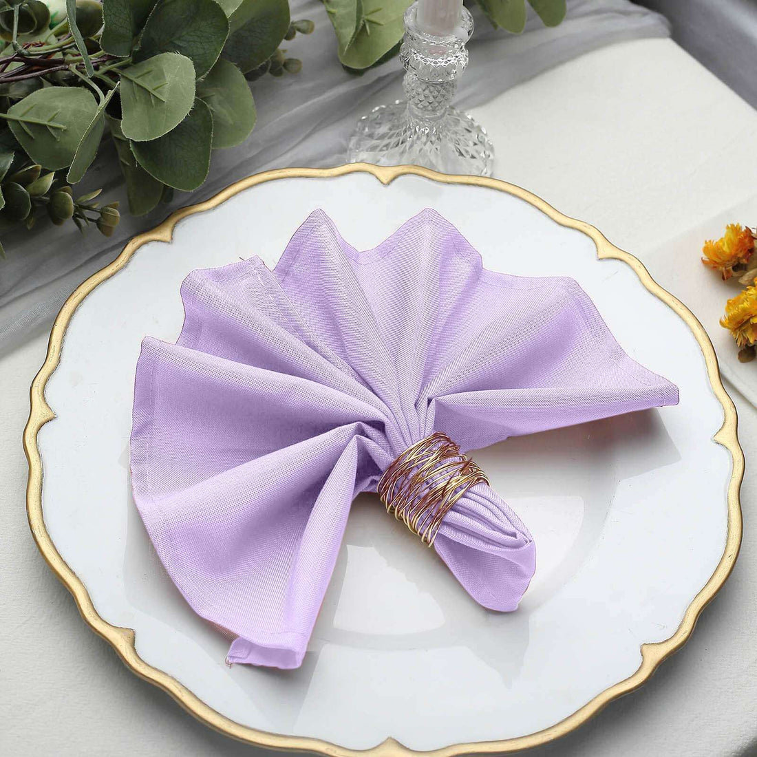 Polyester Napkins 17"x17" Lavender Lilac | eFavormart