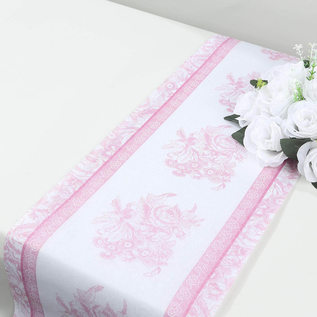 Disposable Runners 11"x108" Pink Floral | eFavormart