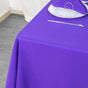 Premium Polyester Tablecloth 70"x70" Purple | eFavormart