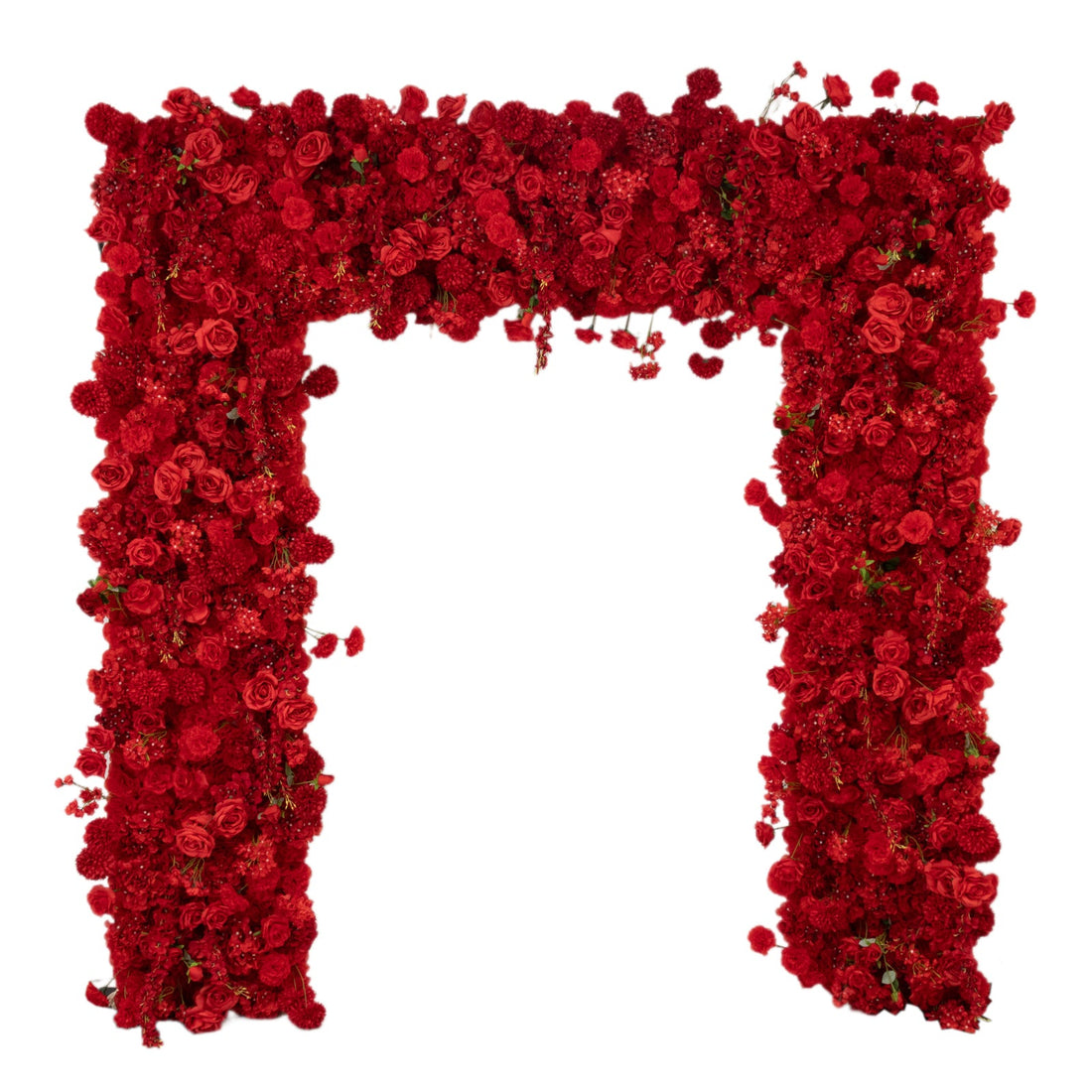 Artificial Flower Wall Arch 8ftx8ft Red | eFavormart