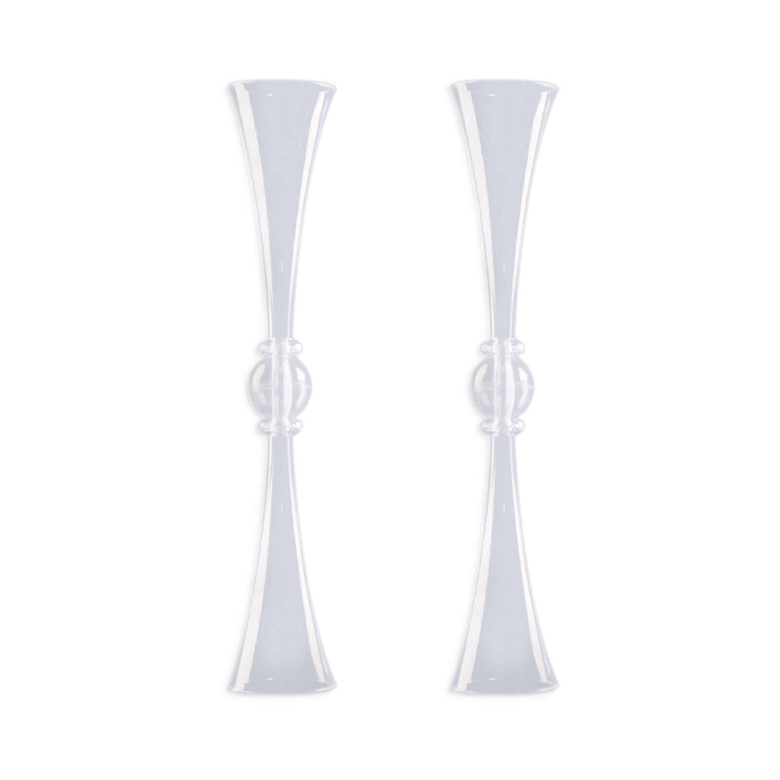 2-Pack Clear Crystal Trumpet Centerpiece | eFavormart