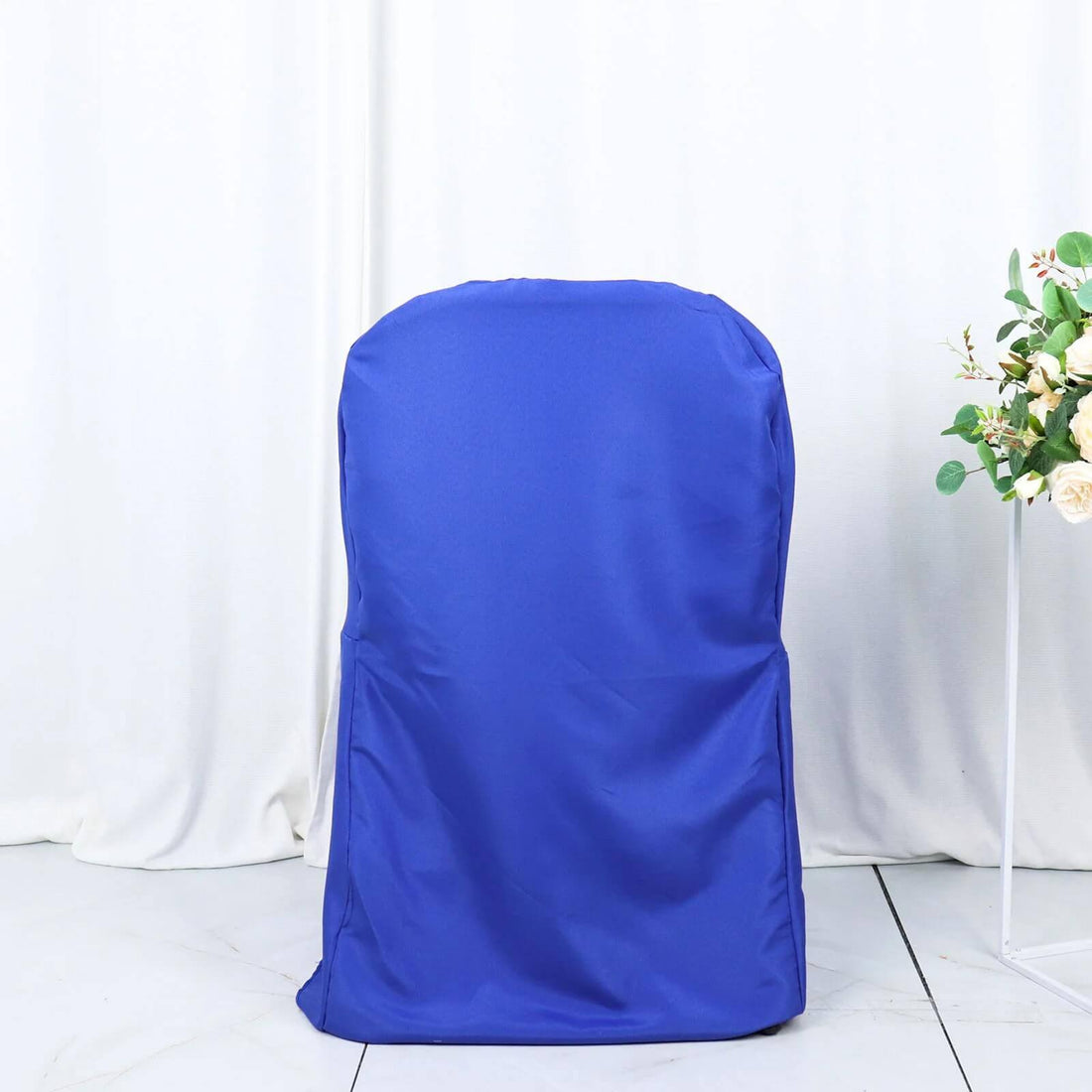 10 Pack Polyester Folding Chair Covers Royal Blue | eFavormart