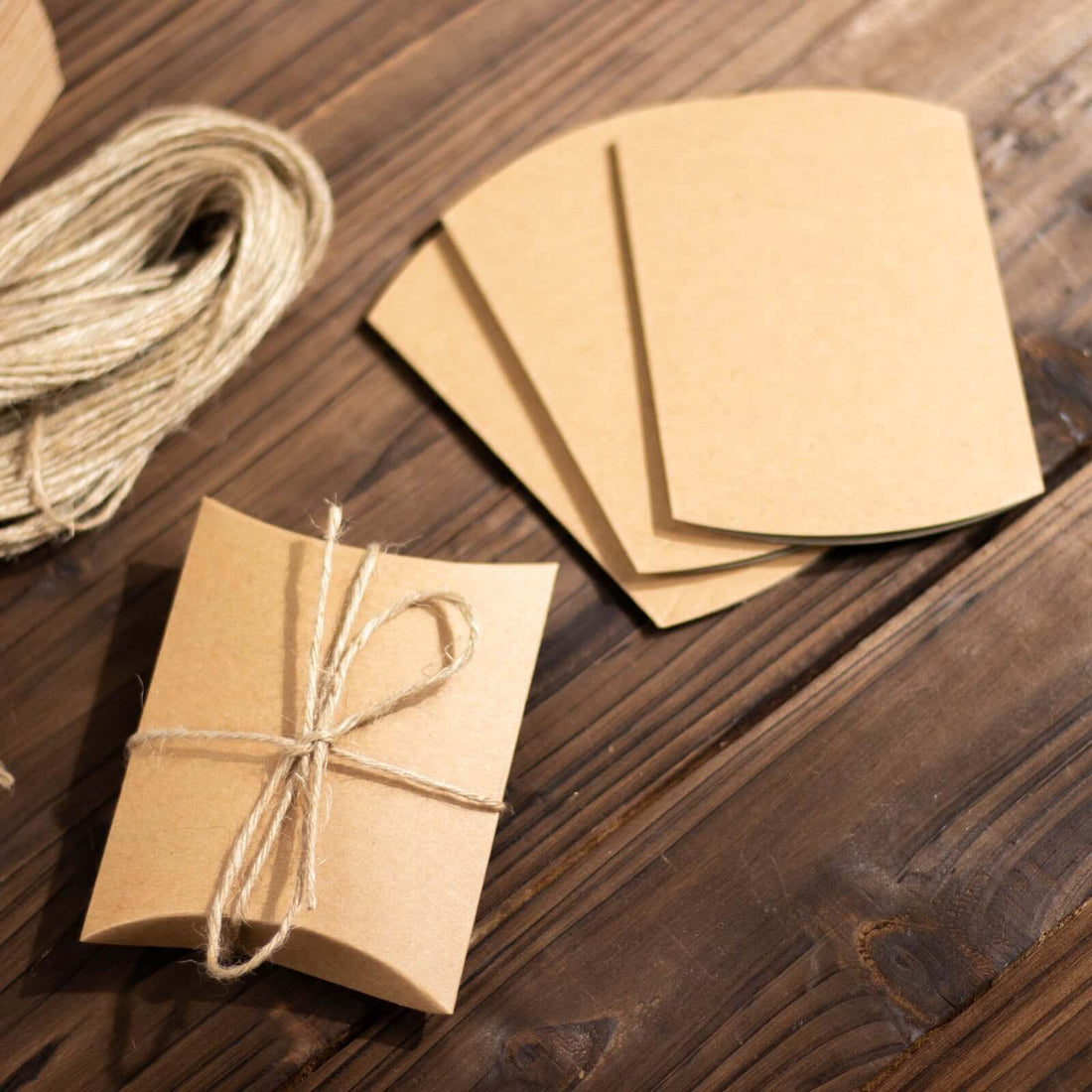 50 Pack Natural Brown Rustic Gift Boxes | eFavormart