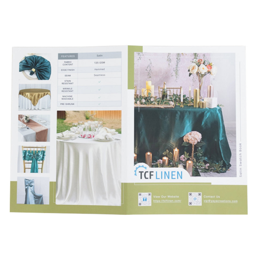 Satin Fabric Sample Book 34 Colors | eFavormart