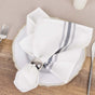 Polyester Bistro Napkins 18"x22" Gray Stripes | eFavormart