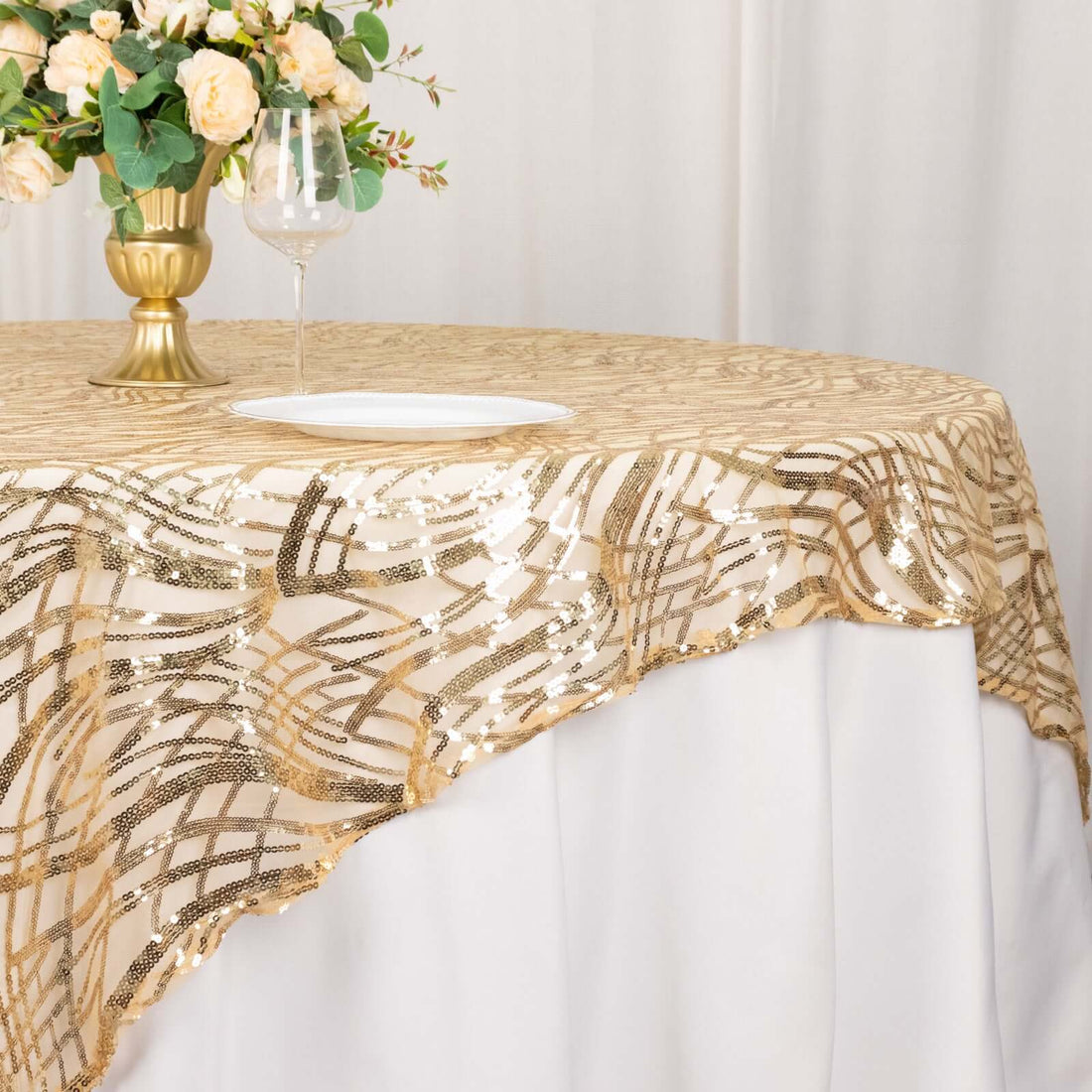 Wave Mesh Table Overlay 72