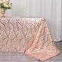 Sequins Mesh Tablecloth 90"x156" Rose Gold | eFavormart